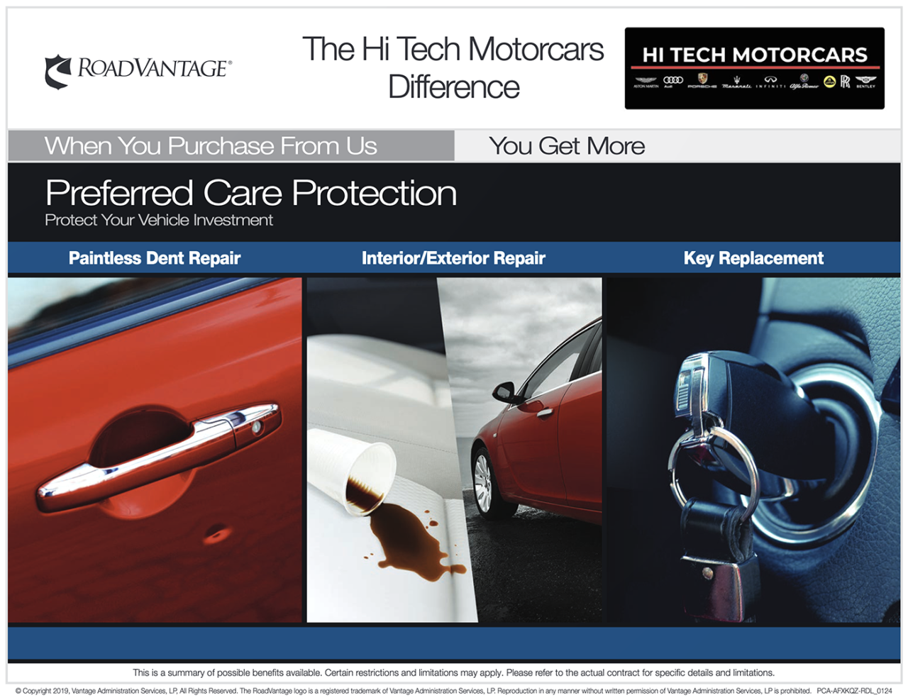 Hi Tech Motorcars Preferred Care — 12 Months of Protection - F&I ...